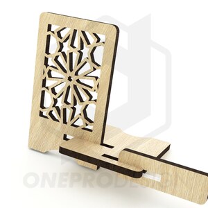 Phone Stand, 5 Different Geometric Design, for 1/8" and 1/4" Thk Wood ...