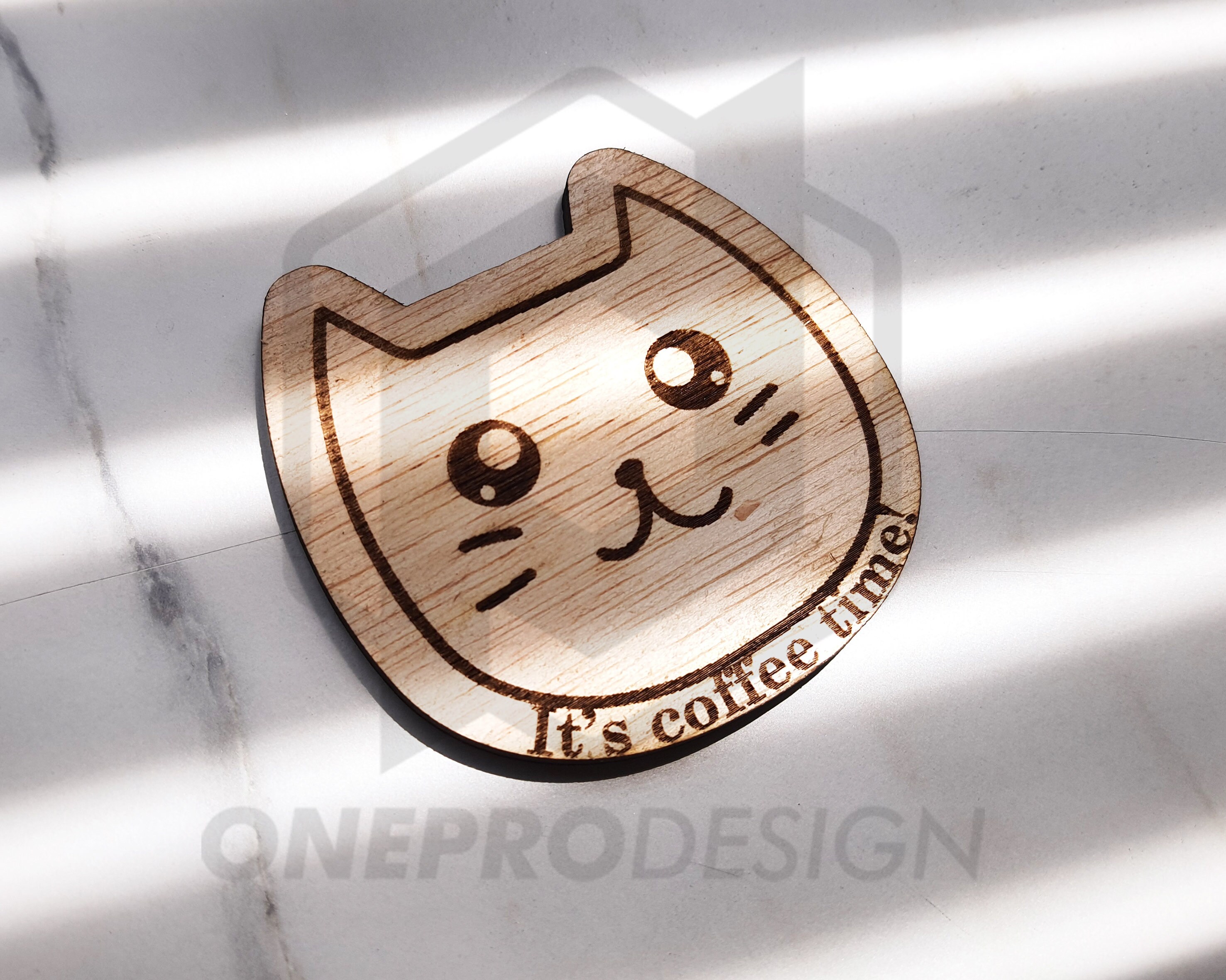 Cute Cat Coaster 6 Designs- Svg / Pdf / Eps / Dxf Laser Cut File ...