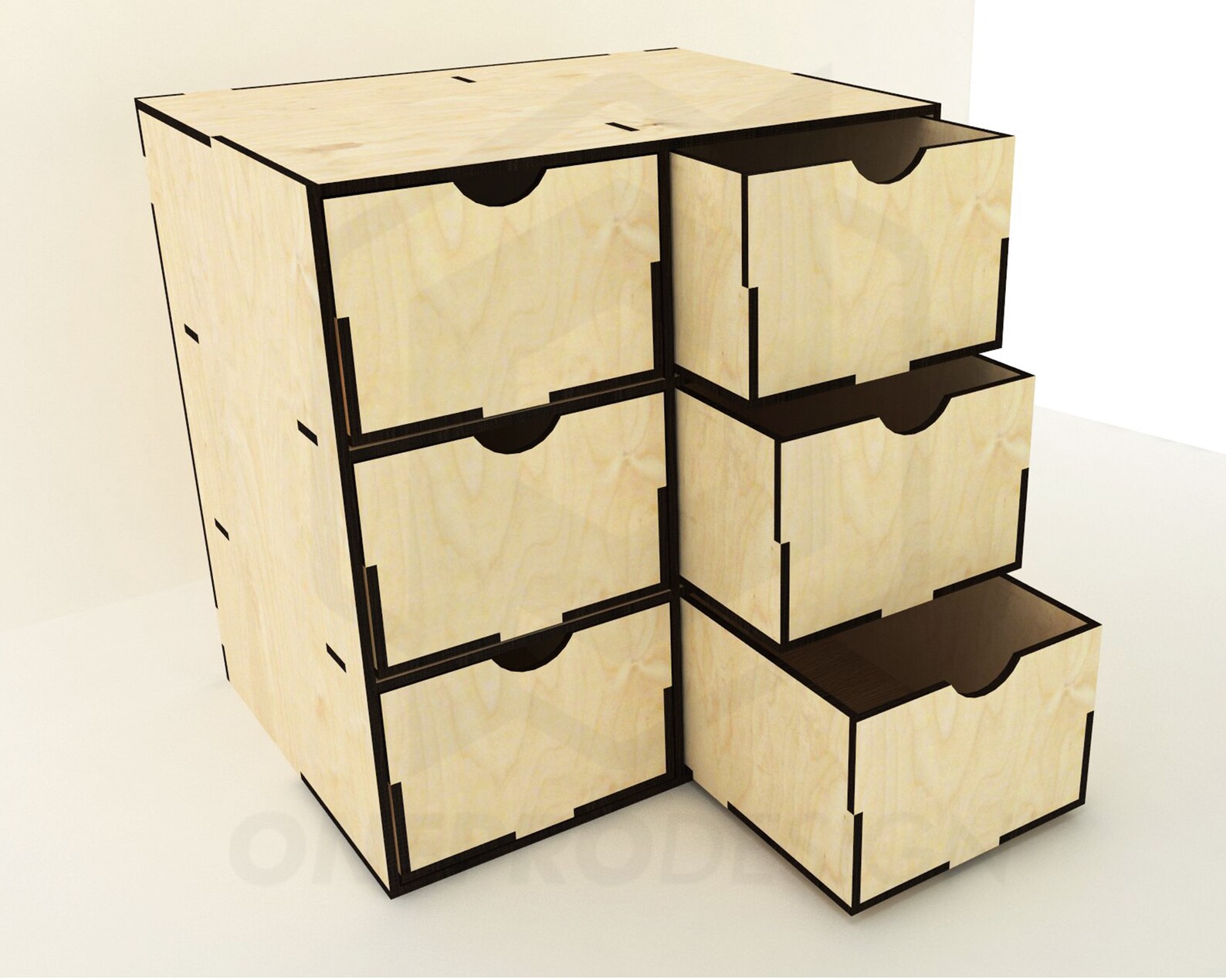 Drawer Organizer Stationery, for 1/8" Wood - Svg / Pdf / Eps / Dxf ...