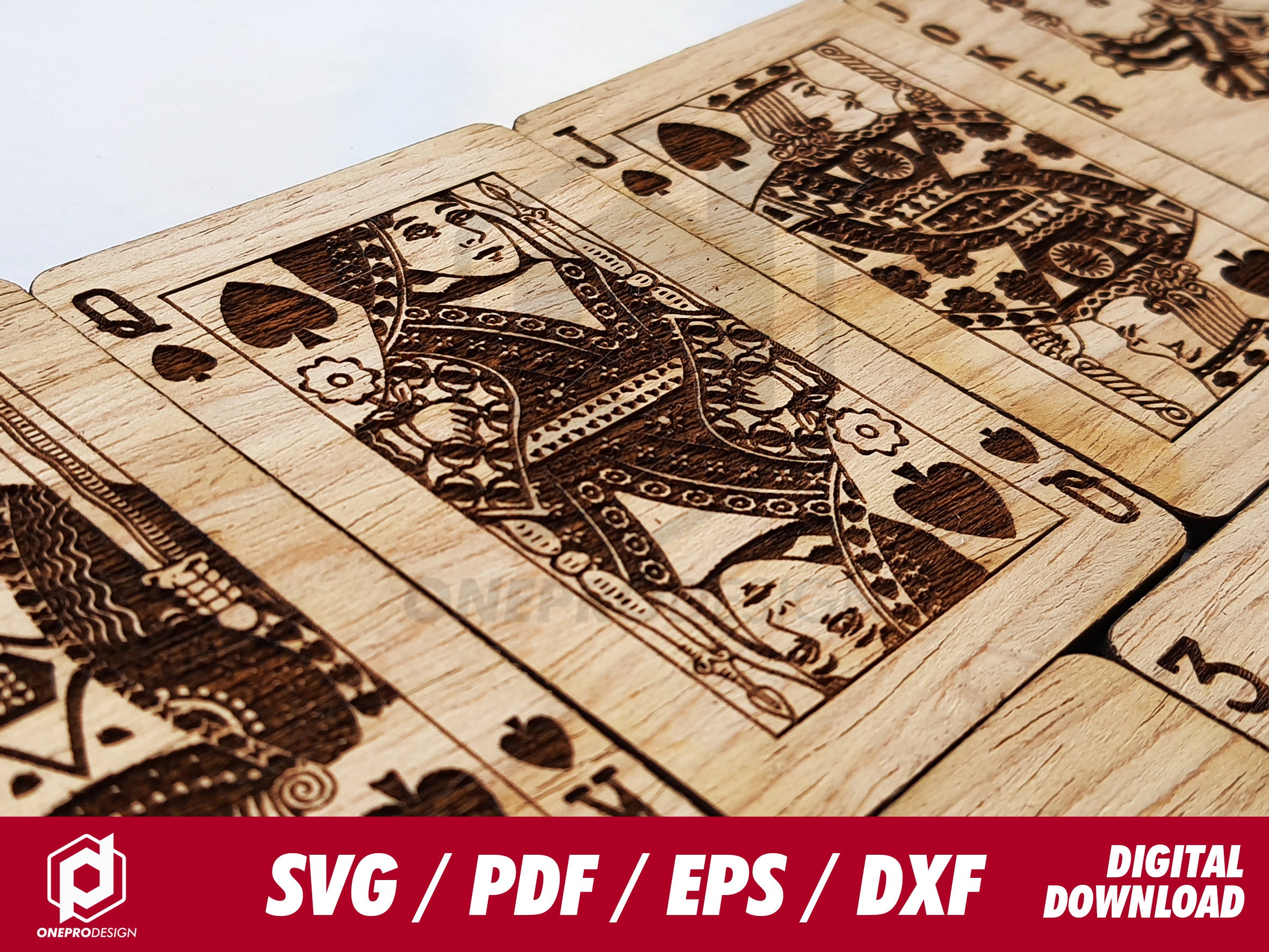 Card Games/poker Card - Svg / Pdf / Eps / Dxf Laser Cut File - Instant ...