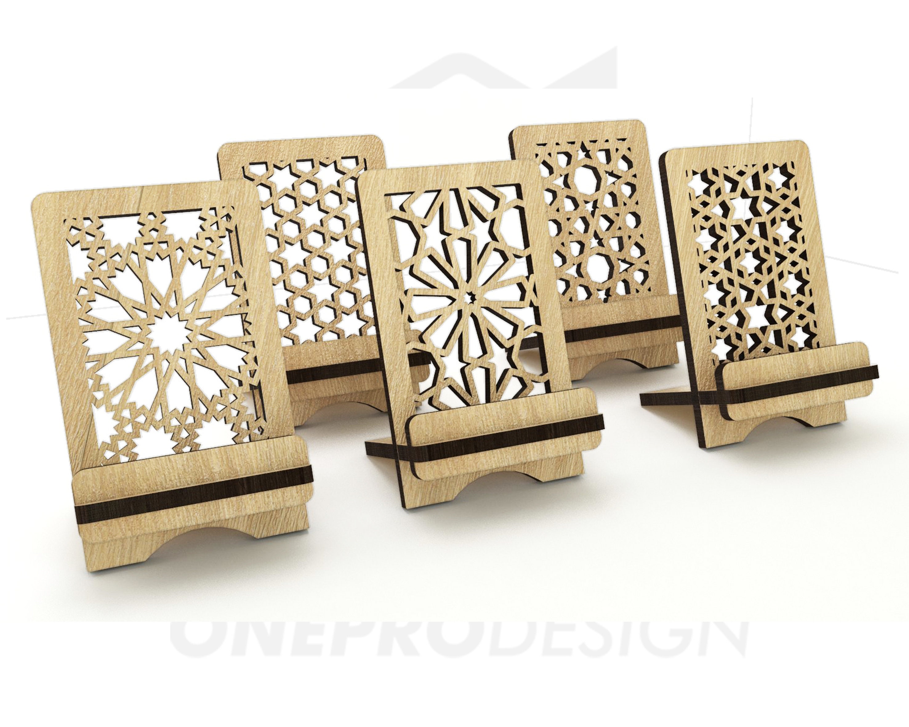 Phone Stand 5 Different Geometric Design for 1/8 and - Etsy