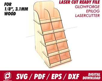 Display Shelf 20 Slots File for 1/8 Wood Svg / Pdf / | Etsy