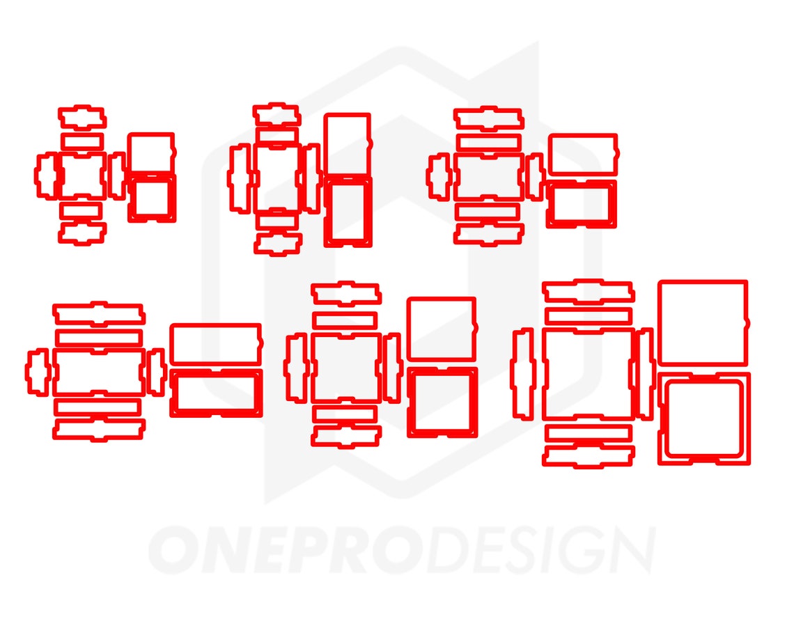 Boxes With Slide Lid 6 Different Size 5cm Height for | Etsy