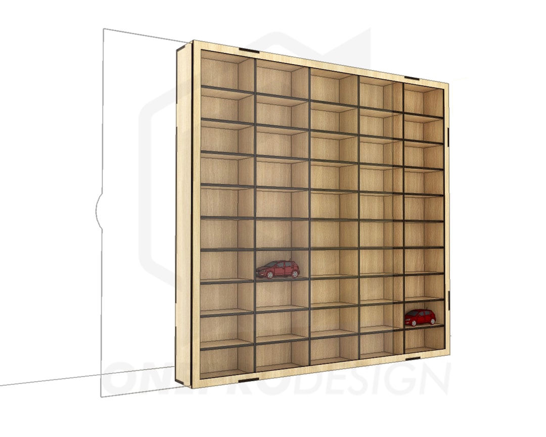 Not a Physical Product-display Cabinet Hotwheei 50 Cars, With Slider ...