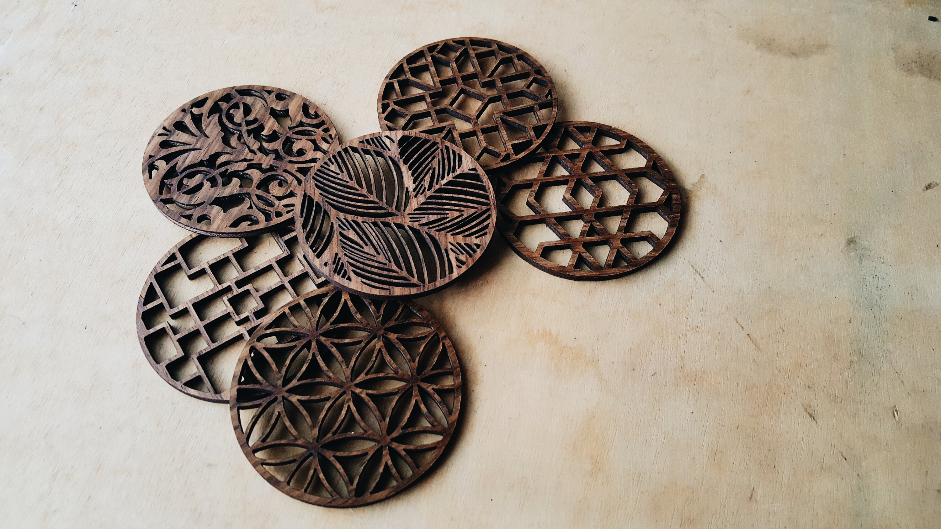 6 Design Coaster With Box 10cm X 10cm X 3.5cm Svg / PDF / - Etsy