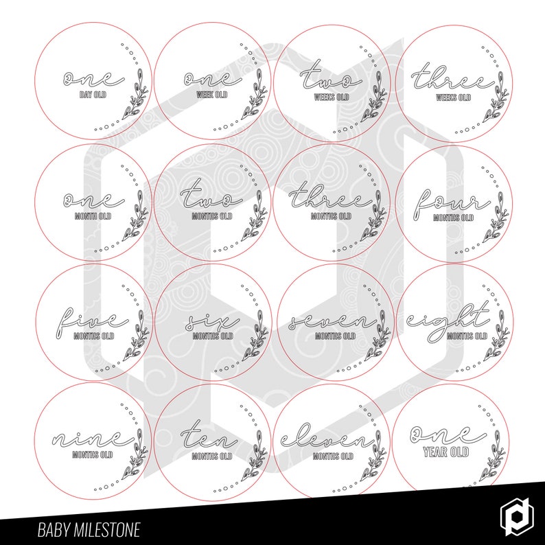 Wooden Baby Milestone - Svg / Pdf / Eps / Dxf Laser Cut File - Instant ...