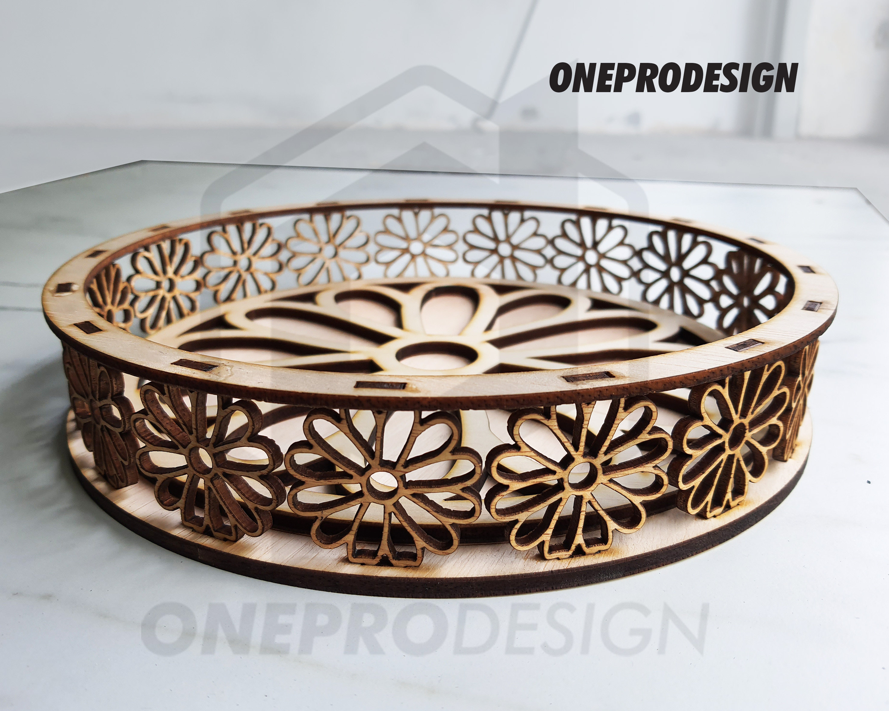 Bundle Set, Circle Wooden Tray, 4 Designs - Svg / Pdf / Eps / Dxf Laser ...