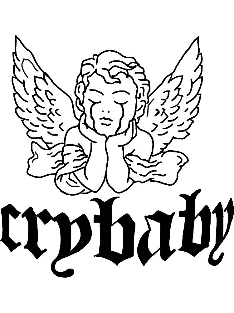 Cry Baby Svg Cry Angel Svg Sad Svg wings svg lovely svg | Etsy