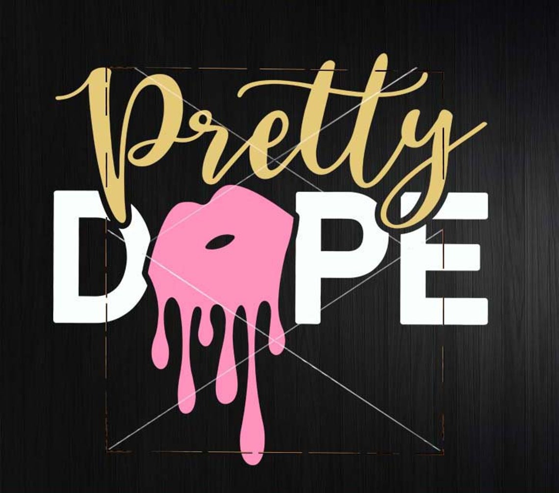 Pretty Dope Svg Black Women Svg Afro Girl Svg Lips Drip Etsy