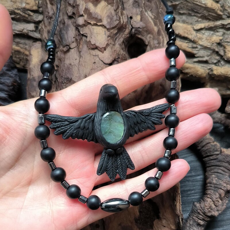Raven Necklace - Etsy