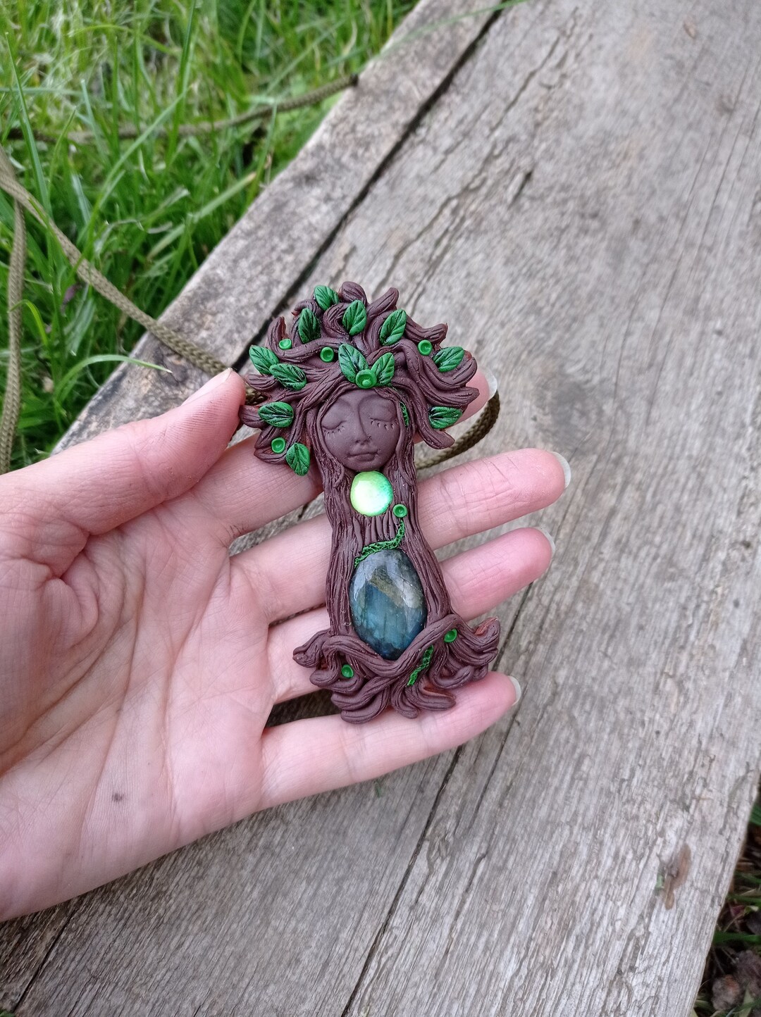 Pendant Mother Goddess, Goddess of Nature, Necklace Forest - Etsy