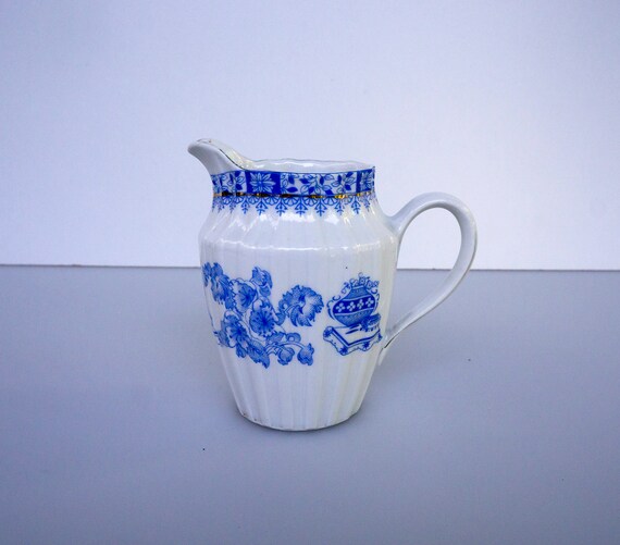 Vintage Milk Jug China Blue White Porcelain With Blue Décor | Etsy