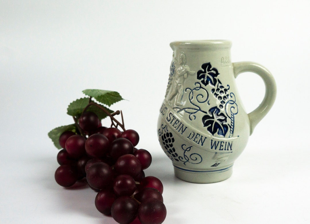 Small Vintage Pitcher Wine Pitcher 0.25 Liter Cider Pitcher German ...