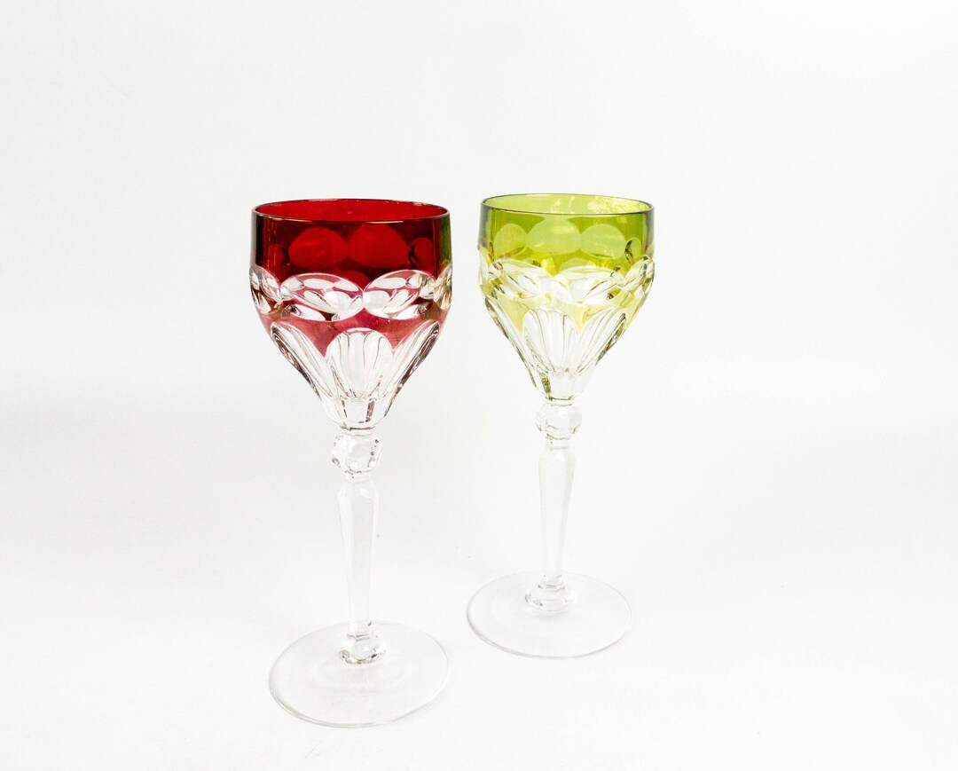 Roman Wine Glasses, Set of Two Glasses, Roman Glass, Lead Crystal, Each ...