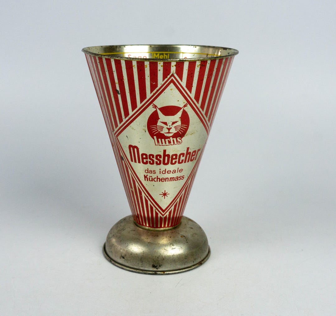 Vintage Measuring Cup From Luchs, Retro Kitchen Utensil, Metal ...
