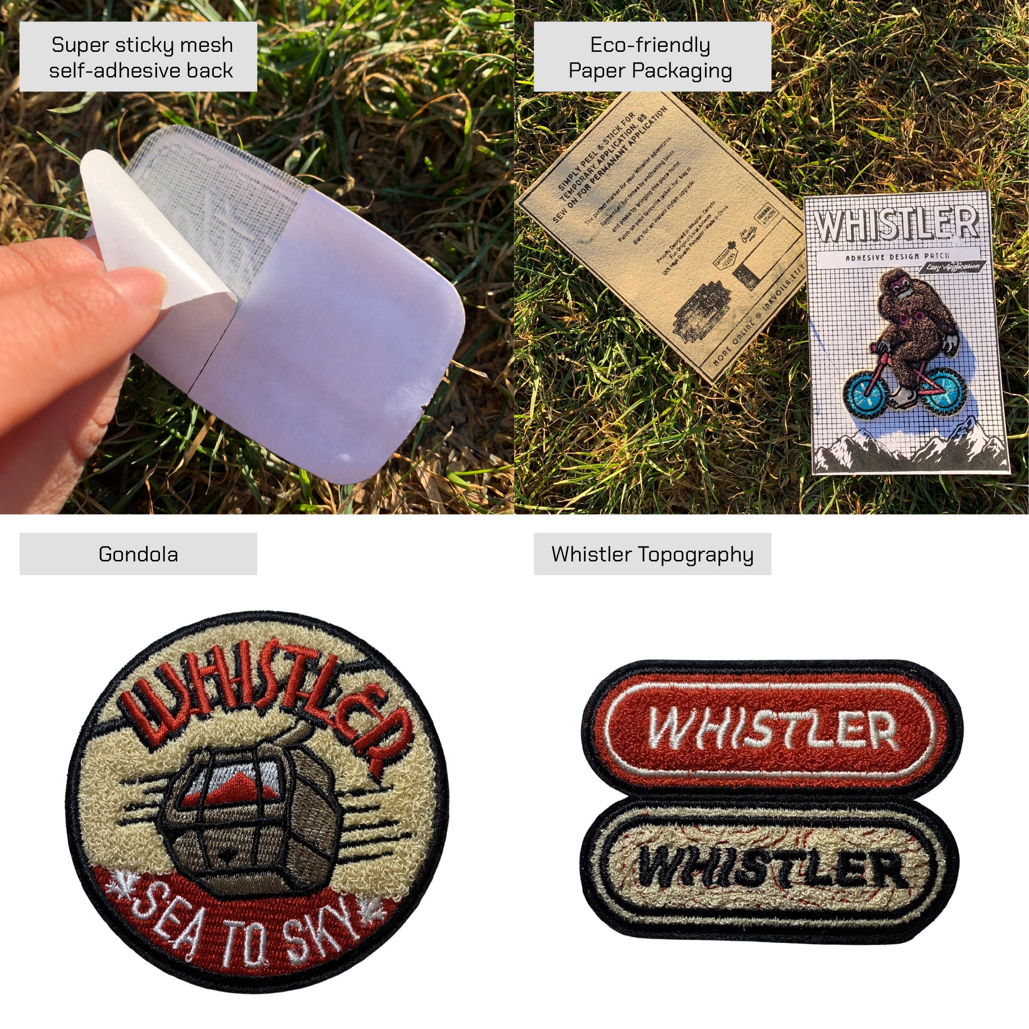 Whistler Local Design Patches / Patch Sticker Embroidered Chenille ...