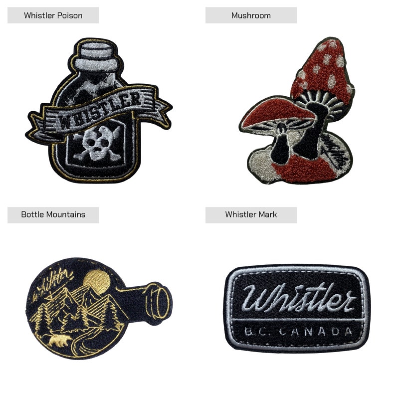 Whistler Local Design Patches / Patch Sticker Embroidered Chenille ...