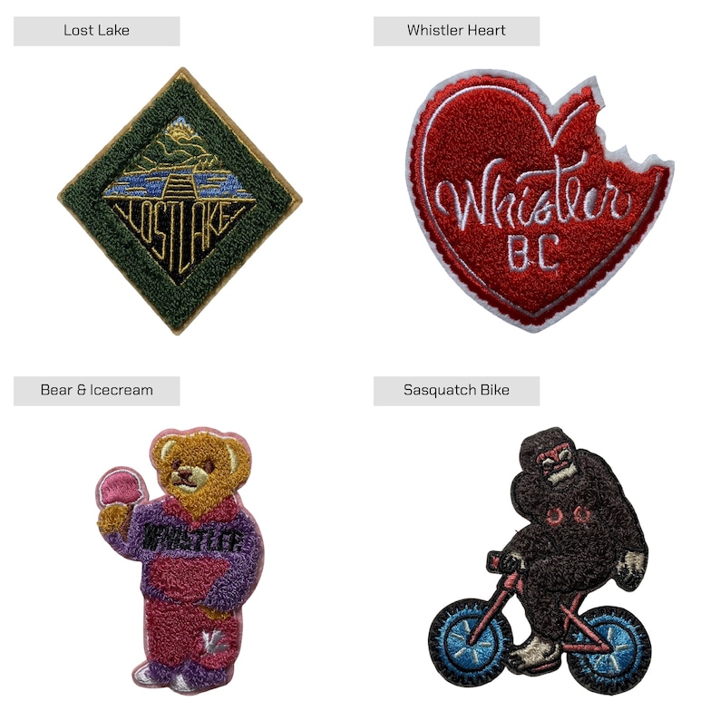 Whistler Local Design Patches / Patch Sticker Embroidered Chenille ...