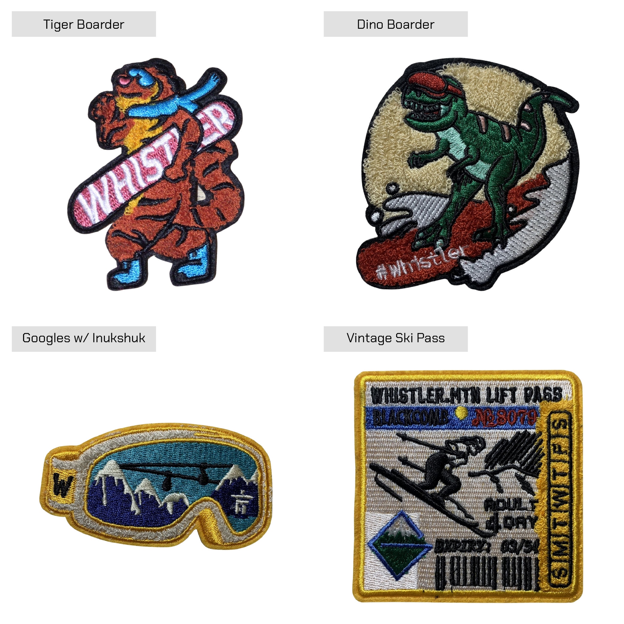 Whistler Local Design Patches / Patch Sticker Embroidered Chenille ...