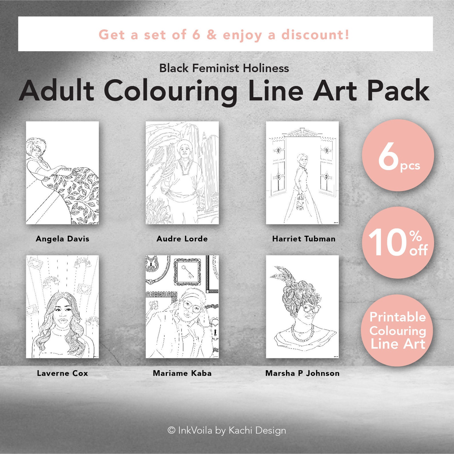Audre Lorde | Colouring Line Art Page | Digital Pack | Colour Your Own ...