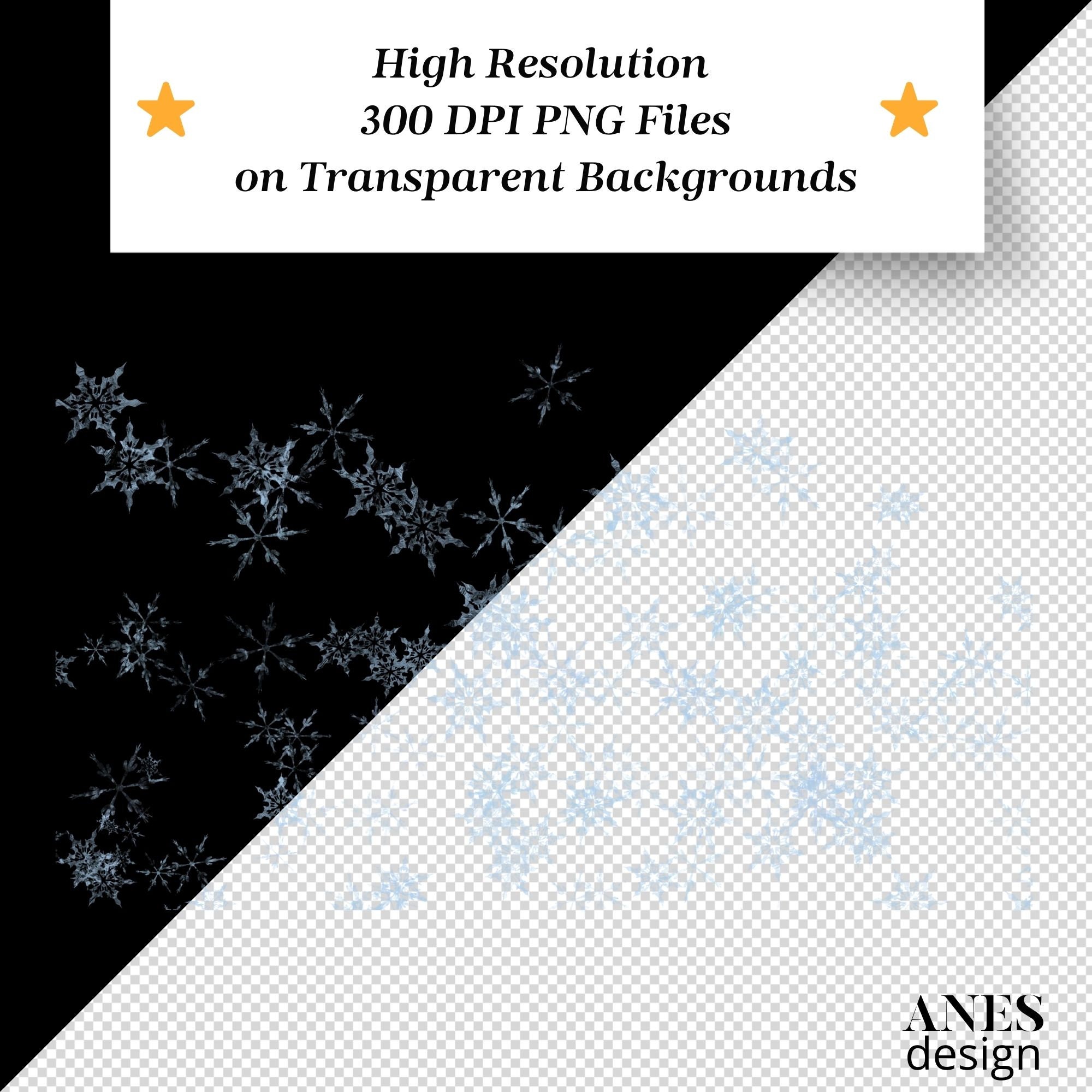 Falling Winter Snow Overlay, Falling Snow Clipart, Winter Snowflakes ...