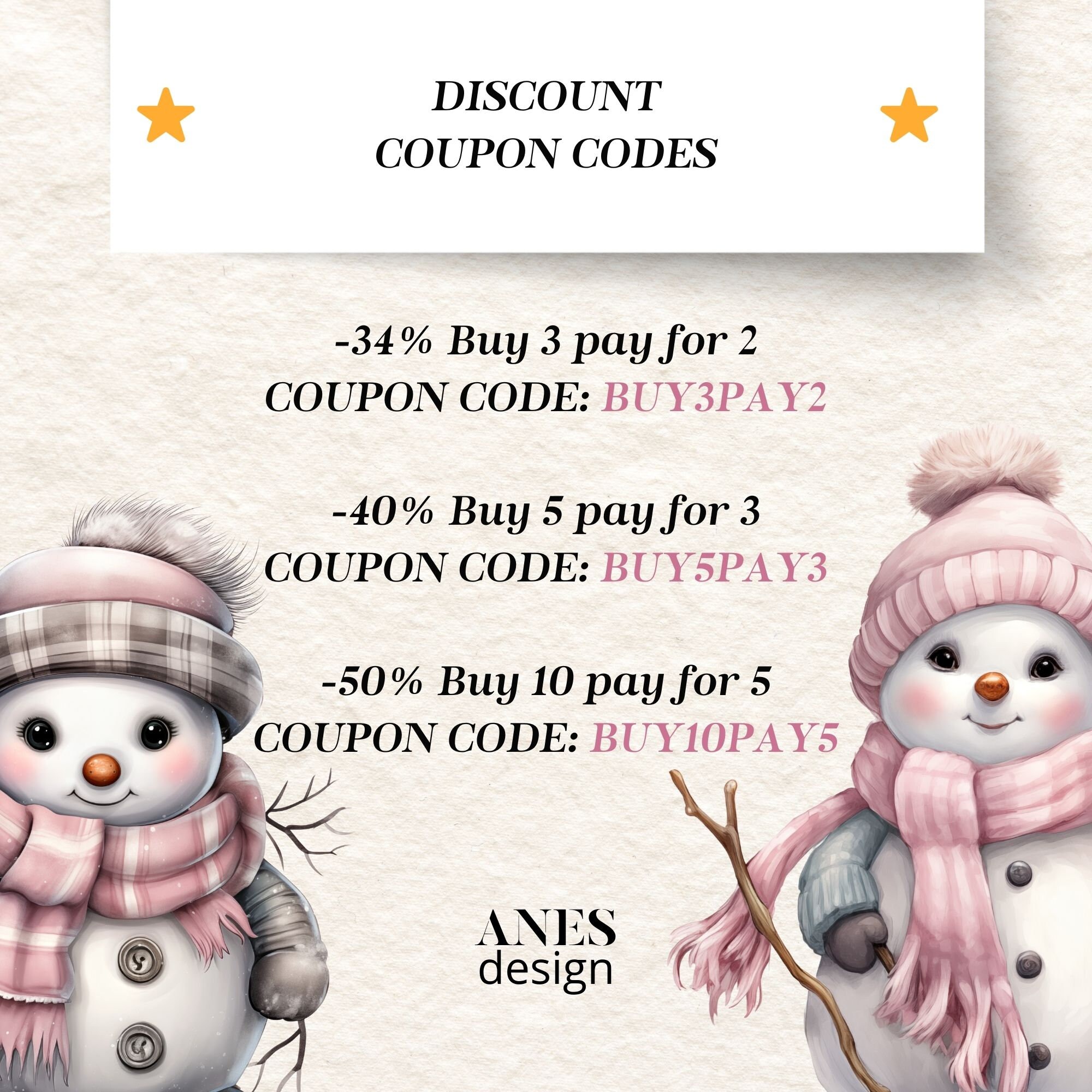 Pink Watercolor Snowman Clipart Bundle, Cute Snowman PNG, Christmas ...