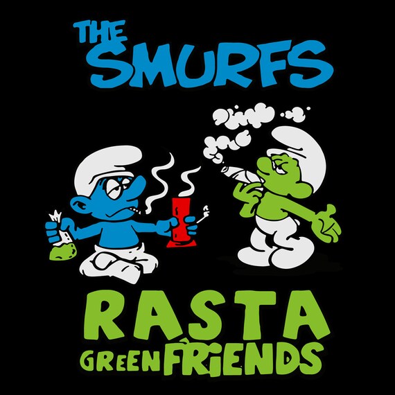 The Smurfs Rasta Green Friends SVG Cannabis Svg Weed Svg | Etsy