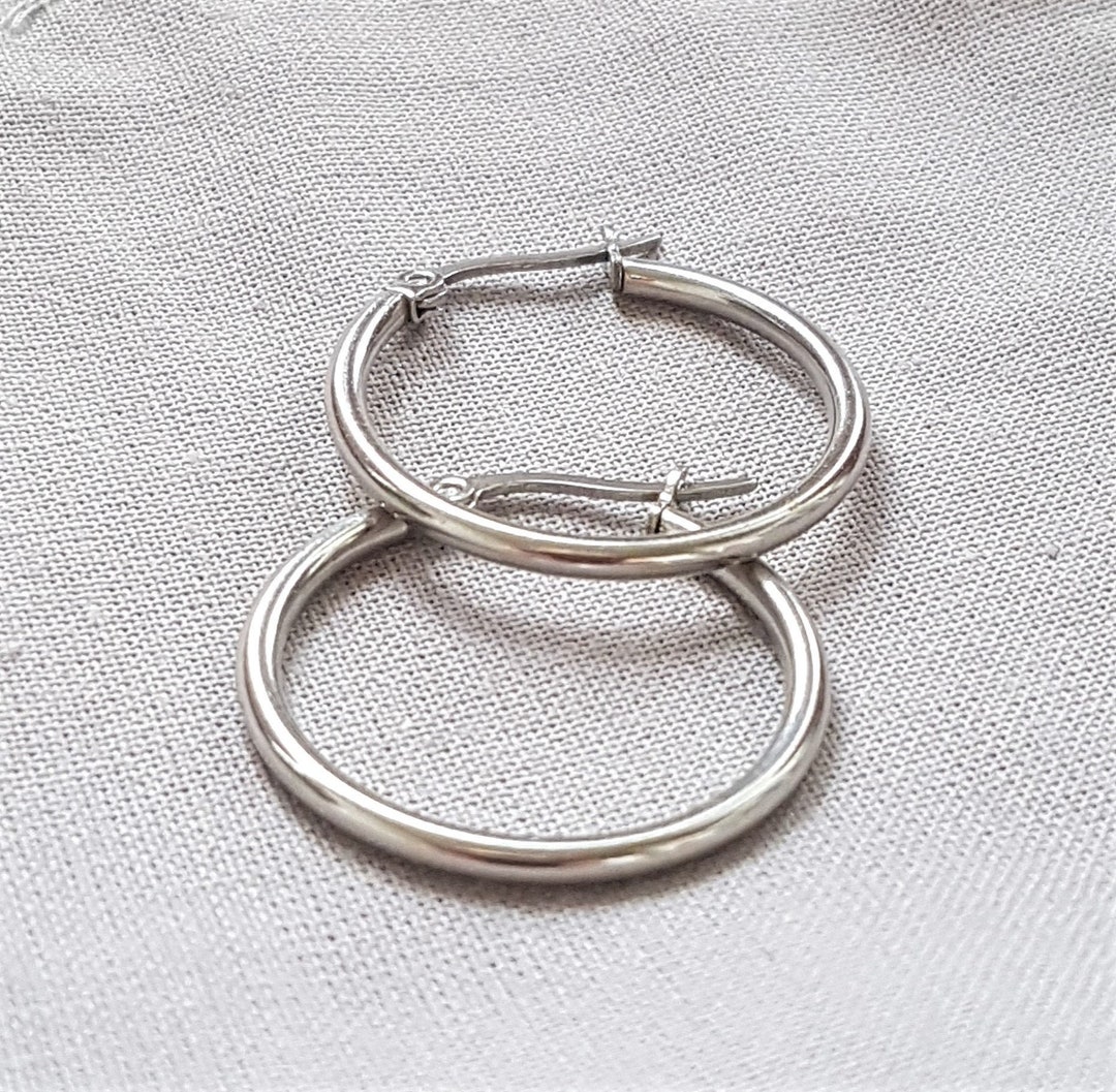 Stainless Steel Hoop Earrings 30 Mm Hoop Earrings Stainless Steel ...