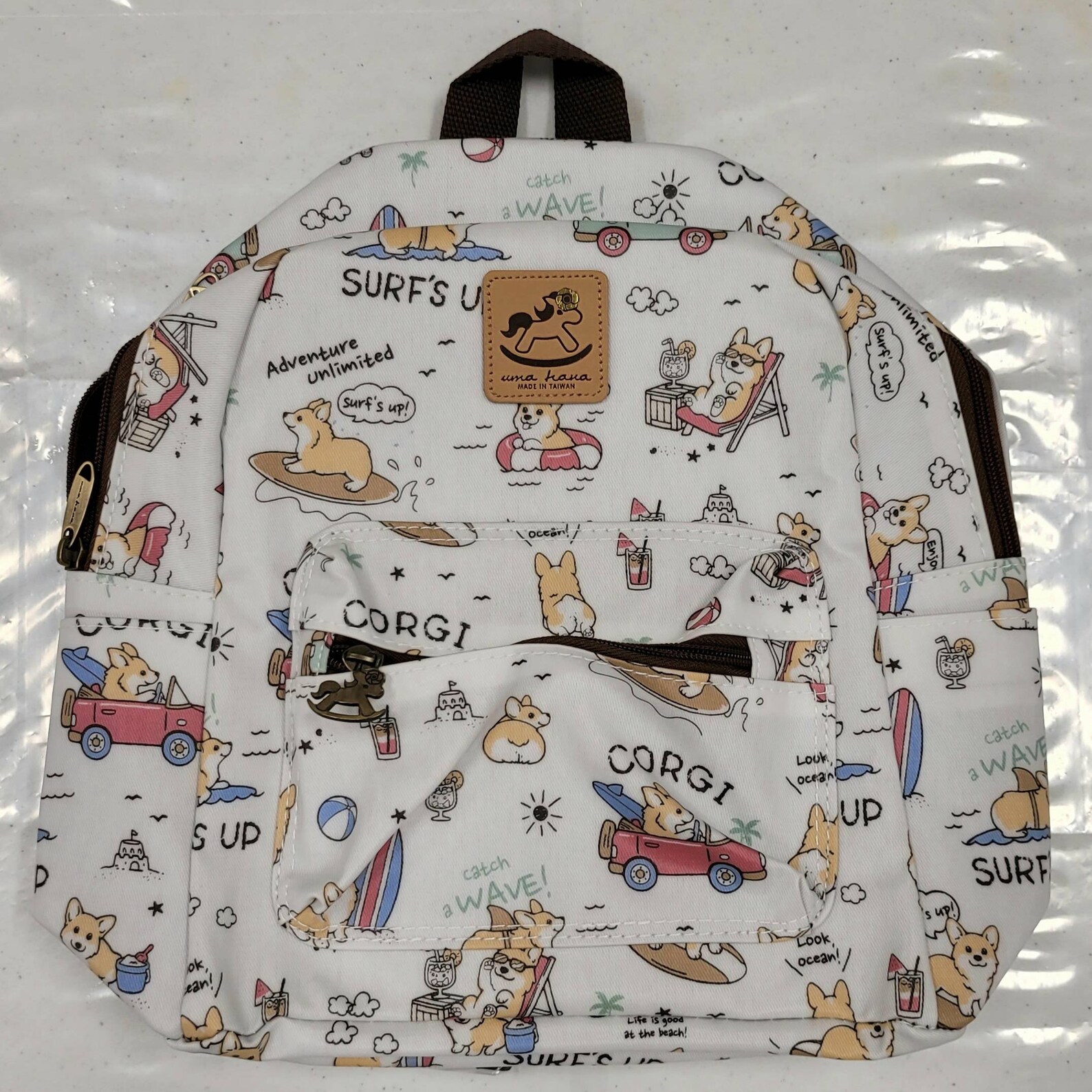 Waterproof Surfing Corgi Small Backpack Cute Travel Gift for | Etsy