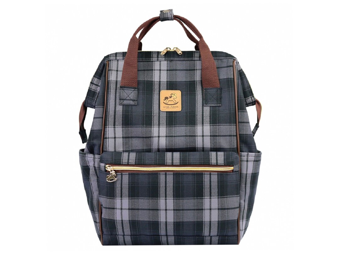 Waterproof Plaid Large Opening Backpack, Perfect Gift for School & Work ...