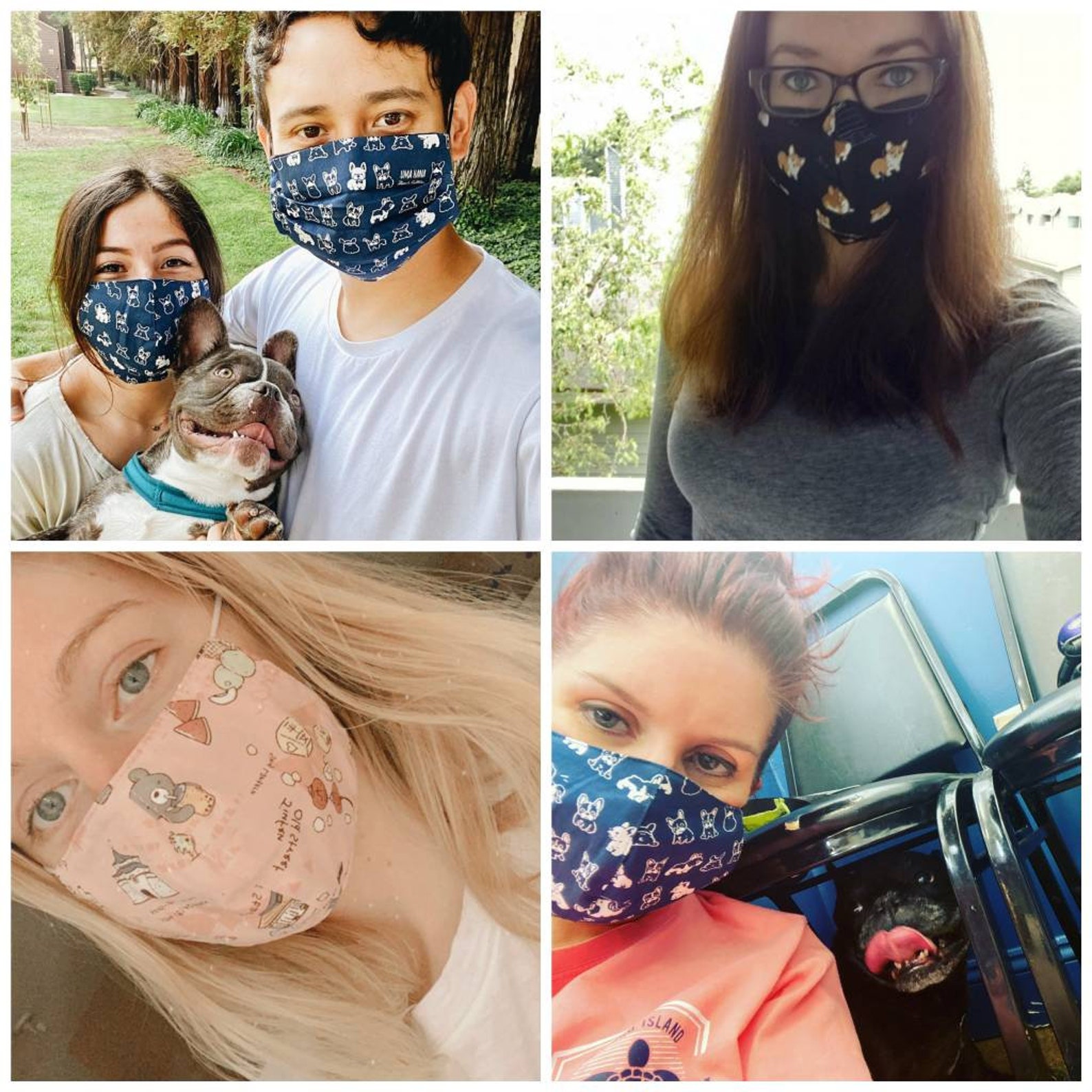 Happy Taiwan Face Mask W/Disposable Filter Pocket Reusable | Etsy