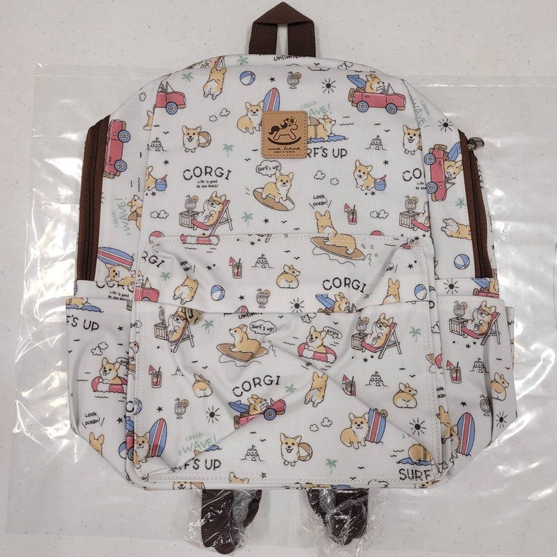 Corgi Puppy Large Backpack Waterproof Zipper Dog Corgi - Etsy