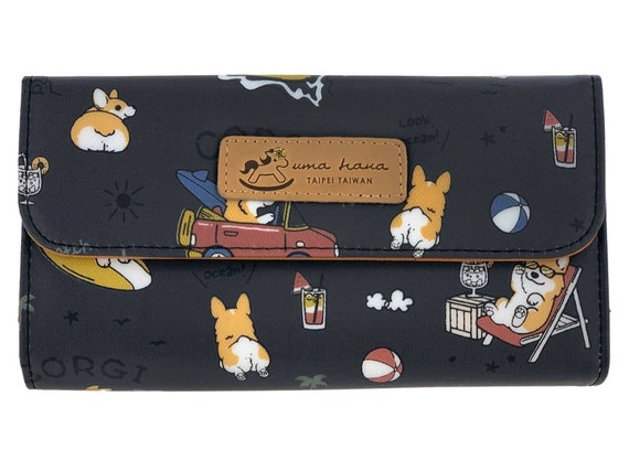 Corgi Puppy Multifunctional Trifold Long Wallet Waterproof - Etsy