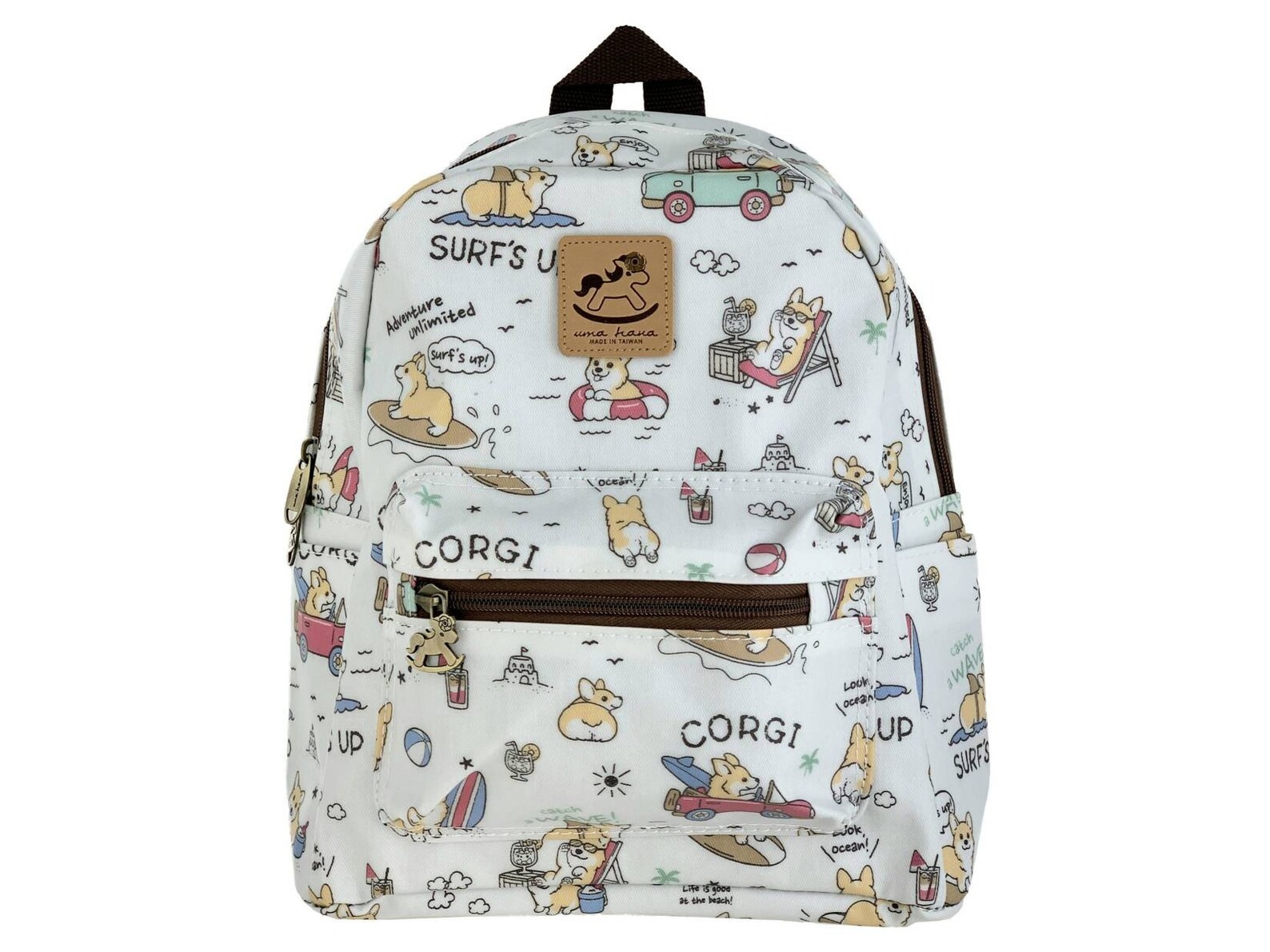 Waterproof Surfing Corgi Small Backpack Cute Travel Gift for | Etsy