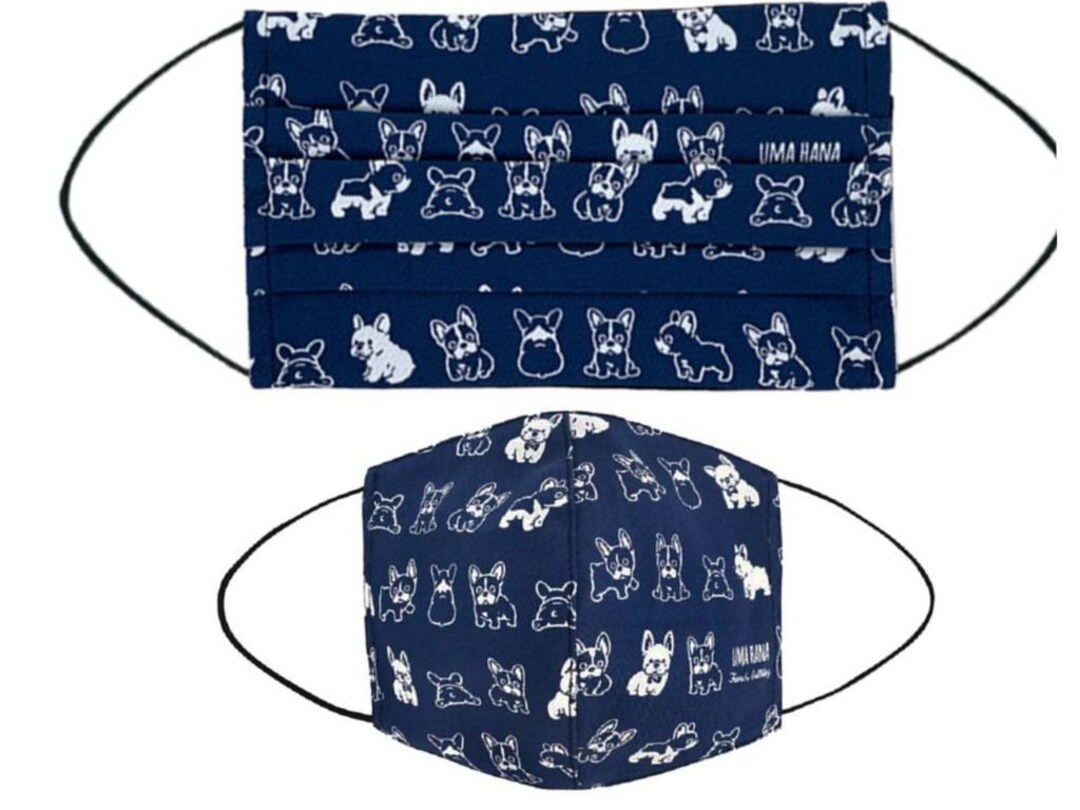 French Bulldog Frenchie Puppy Face Mask, Disposable Filter Pocket ...