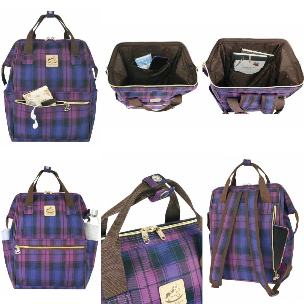 Waterproof Plaid Large Opening Backpack Perfect Gift for - Etsy