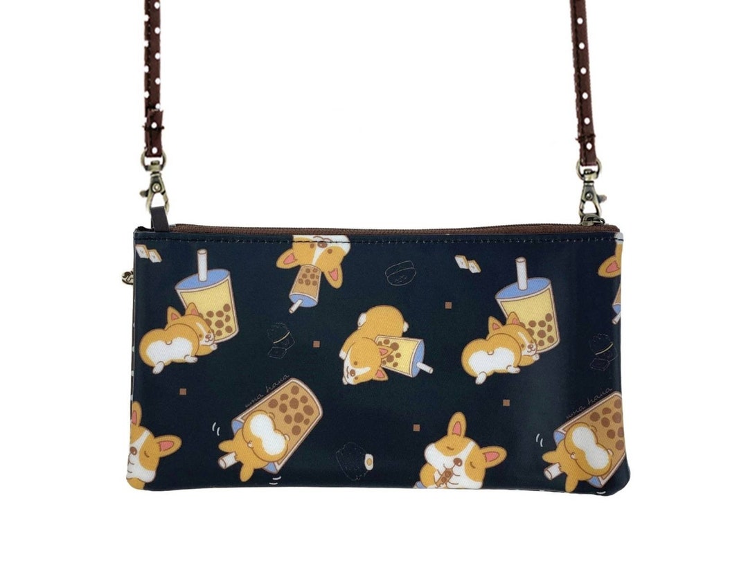 Boba Corgi Waterproof Long Rectangular Crossbody, Shoulder Bag Purse ...