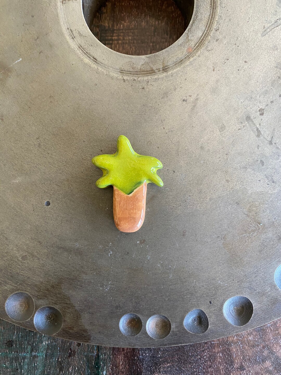 Small Palm Tree Ceramic Pendant/charm, Ceramic Palm Tree, Palm Tree ...