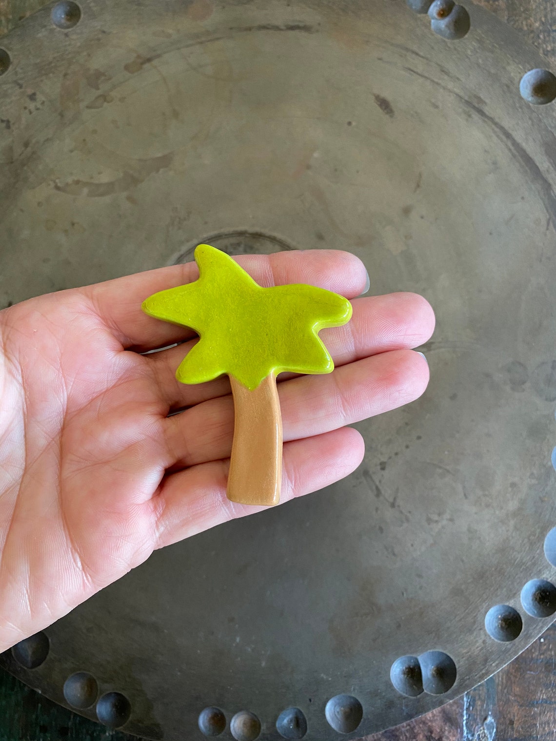 Palm Tree Ceramic Pendant/charm, Ceramic Palm Tree, Palm Tree Pendants ...