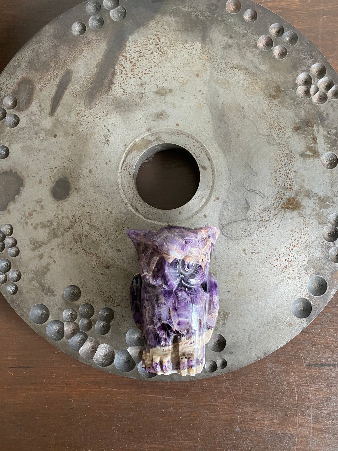 Vintage Hand Carved Amethyst Owl, Amethyst Carving, Amethyst, Spirit ...