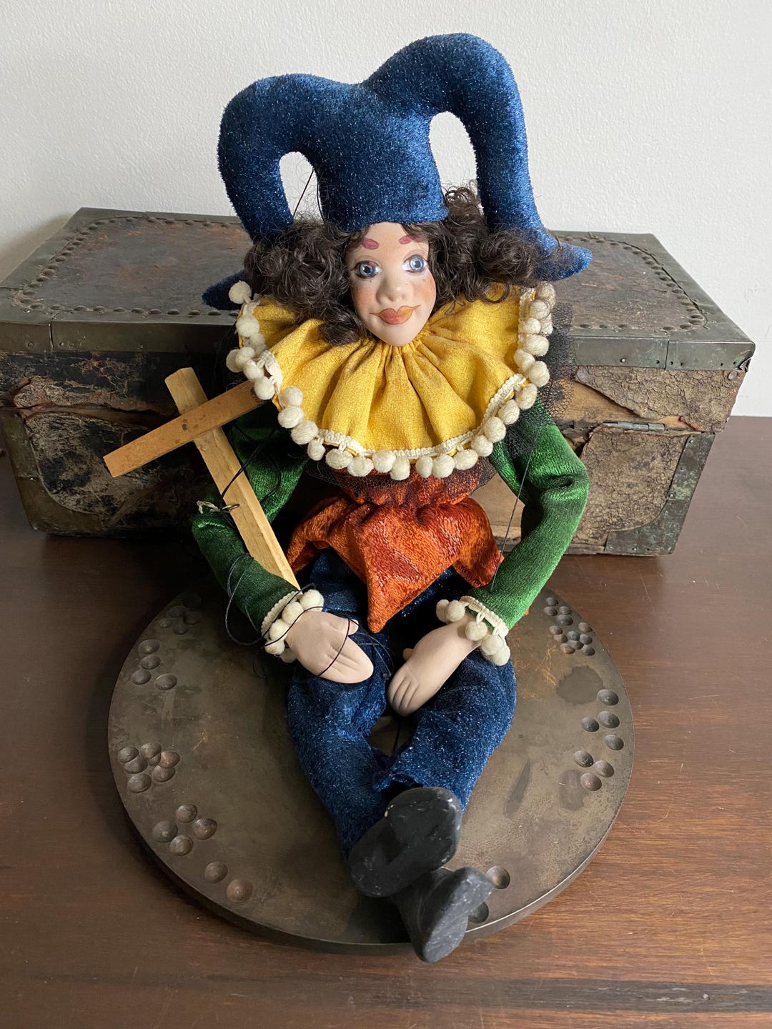 Handmade Czech Jester Marionette, Collectible Puppet Cracker, Court ...