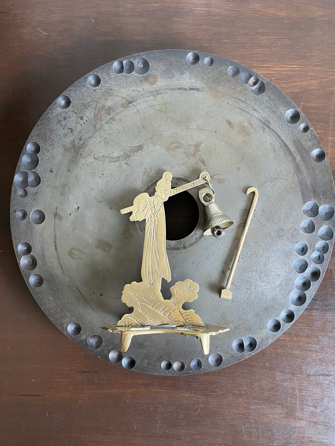 Vintage Brass Asian Design Dinner Bell, Brass Dinner Bell, Vintage ...