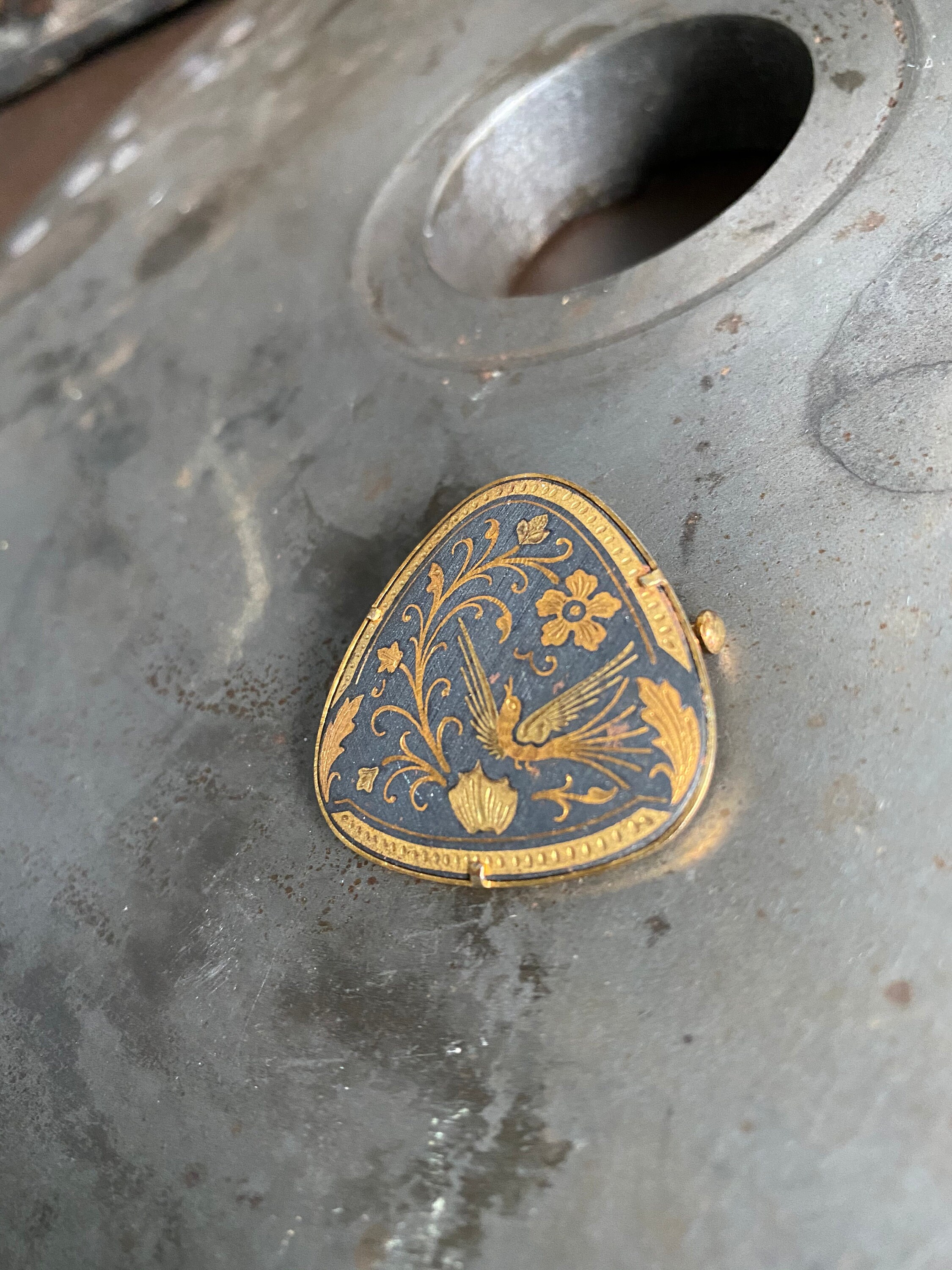 Vintage Damascene Pin/brooch Damascene Damascene Pin - Etsy