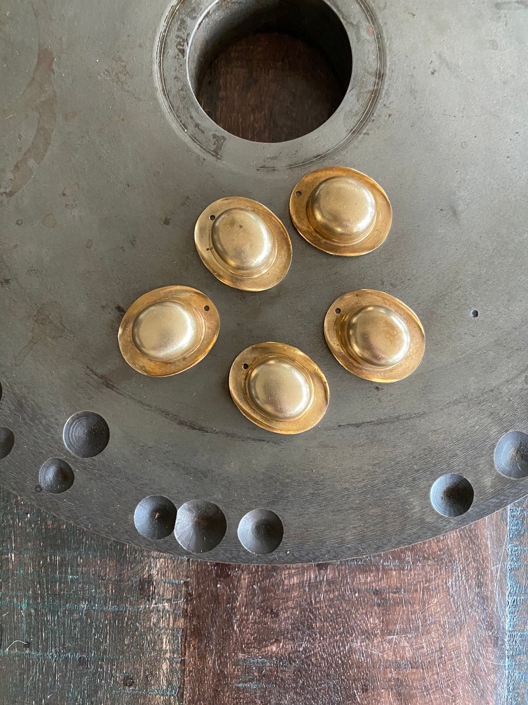 1pc - Vintage Miniature Brass Hat, Small Brass Bowler Hat, Vintage ...