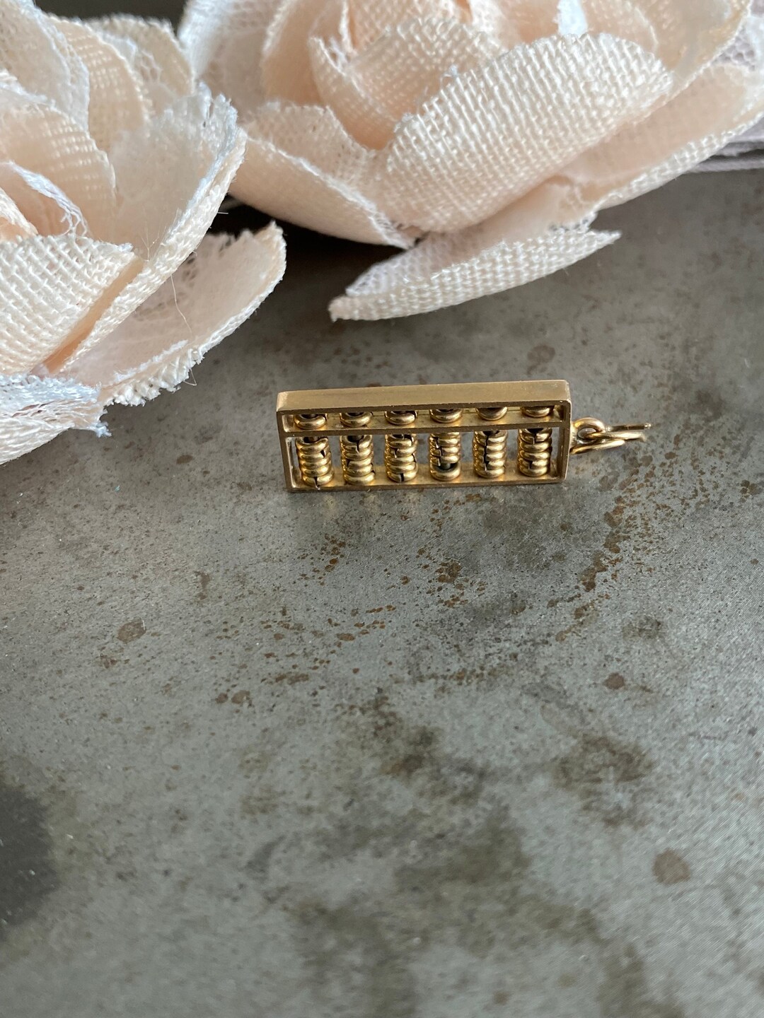 Vintage 14ky Gold 3D Abacus Math Charm, Abacus Charm, Math Charm, 3D ...