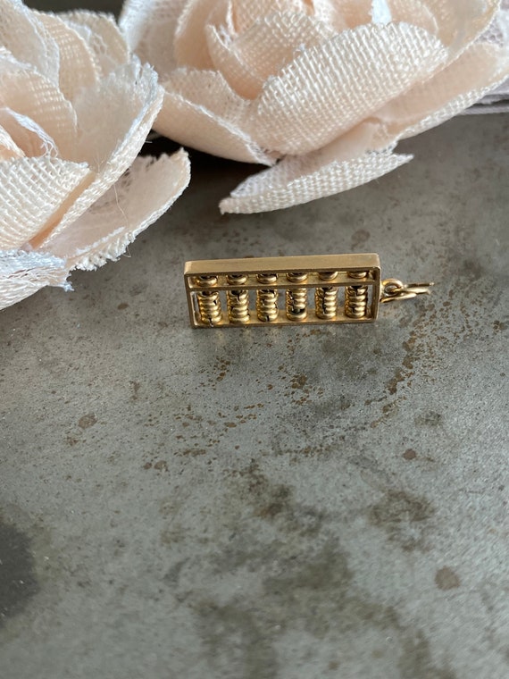 Vintage abacus charm - Gem