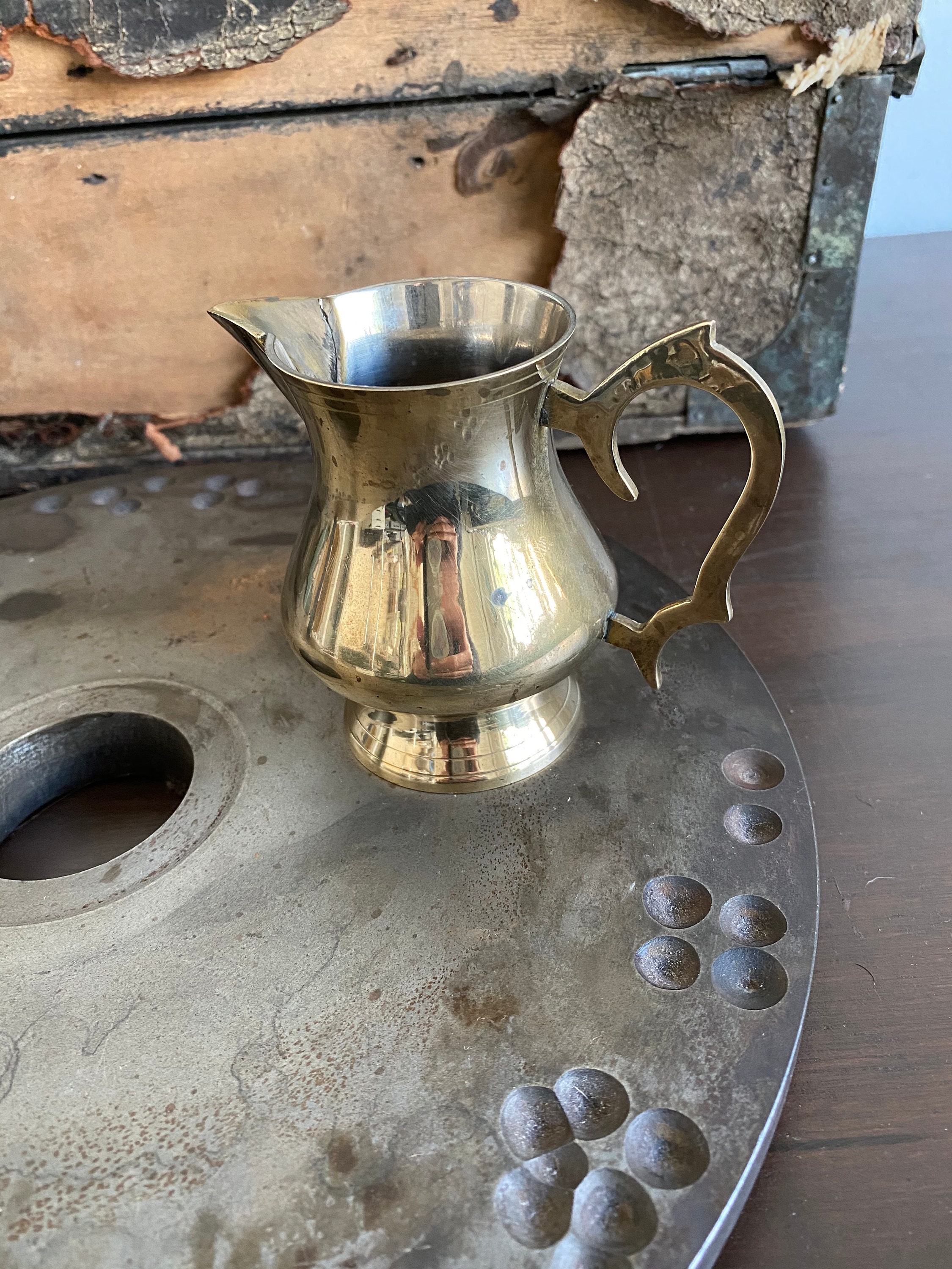Vintage Solid Brass Miniature Pitcher/Jug Small Brass | Etsy