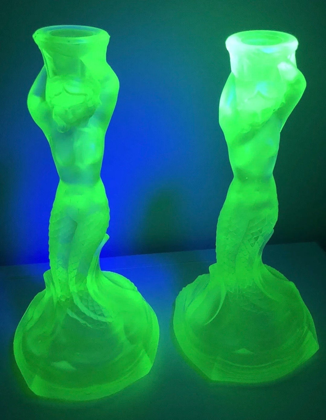NEW LISTING: Two Iconic Superb Uranium Green Glass Walther & Sohne ...