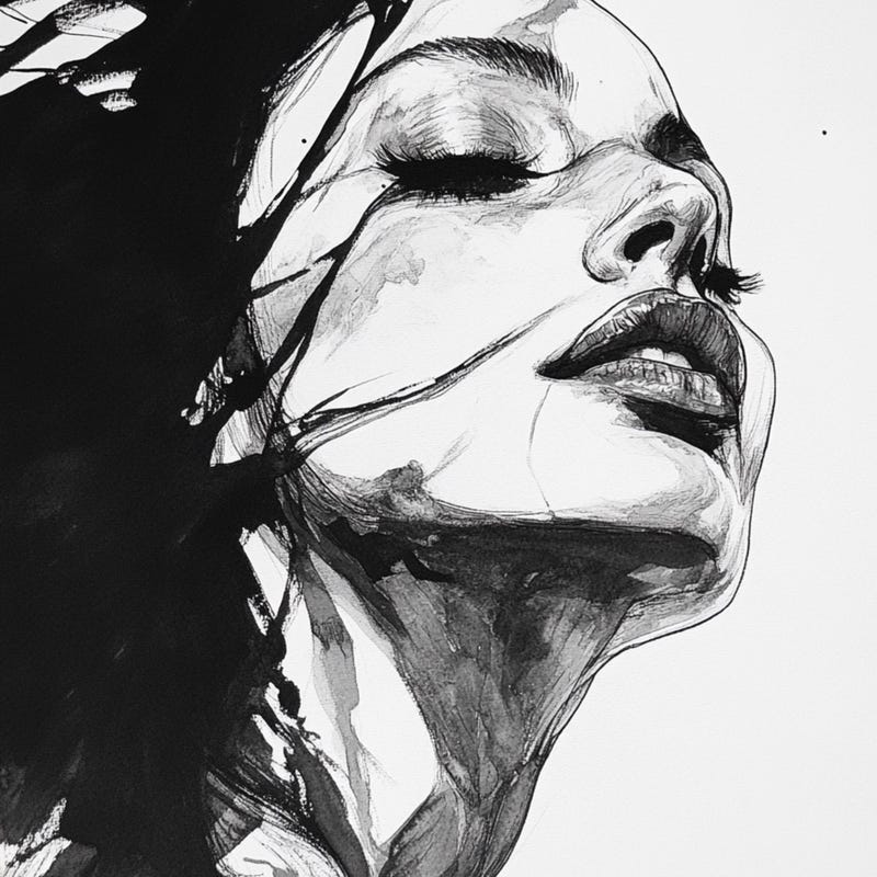 Ink Portrait Expressive - Etsy