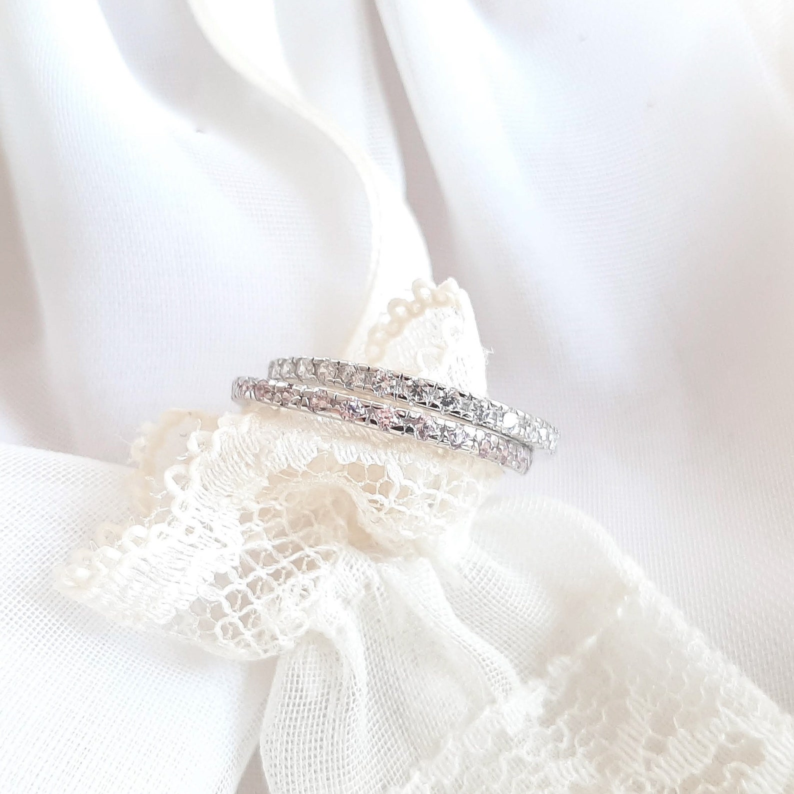 2mm April Clear Diamond Simulant CZ Pave Full Eternity Band - Etsy